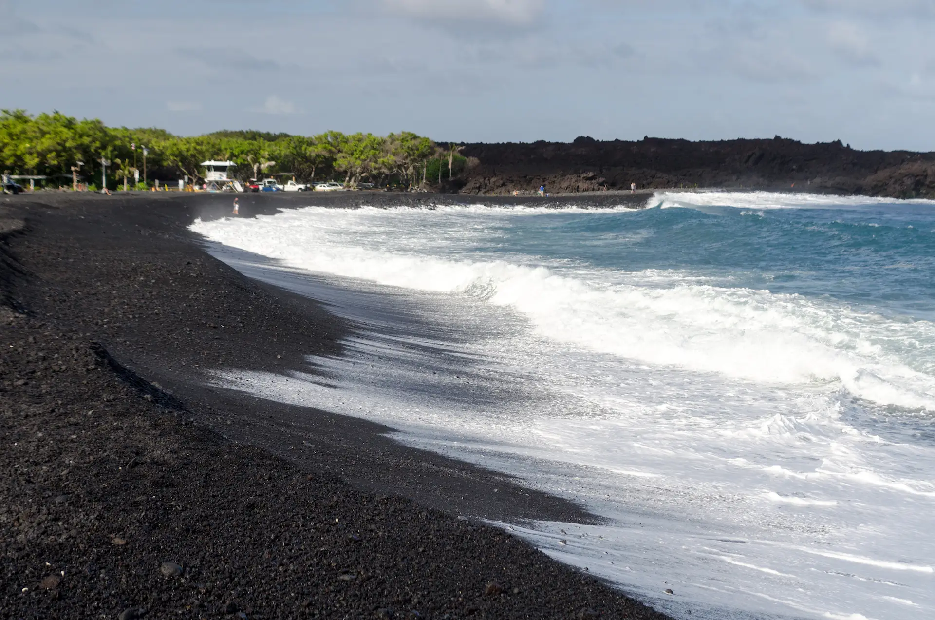 Pohoiki Black Sand Beach on the East Side of the Big Island - Local ...
