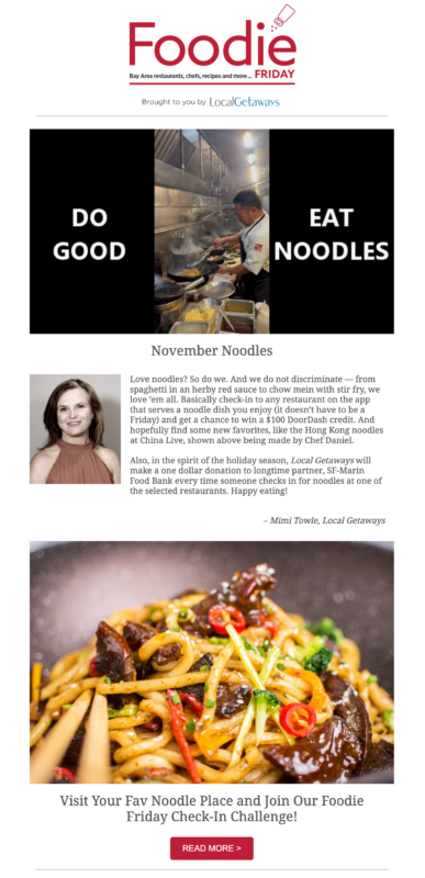 Subscribe to the Foodie Friday Newsletter - Local Getaways